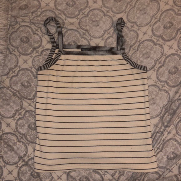 Zara | Tops | Zara White Black Striped Tank Top | Poshmark